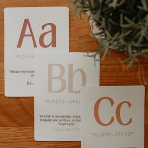 DIGITAL ABC Scripture Memory Verse Flashcards | Bible Verse Alphabet ...