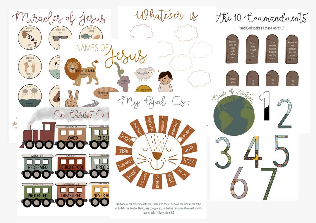 Bible Bundle | Names of Christ | in Christ I Am | Miracles of Jesus ...