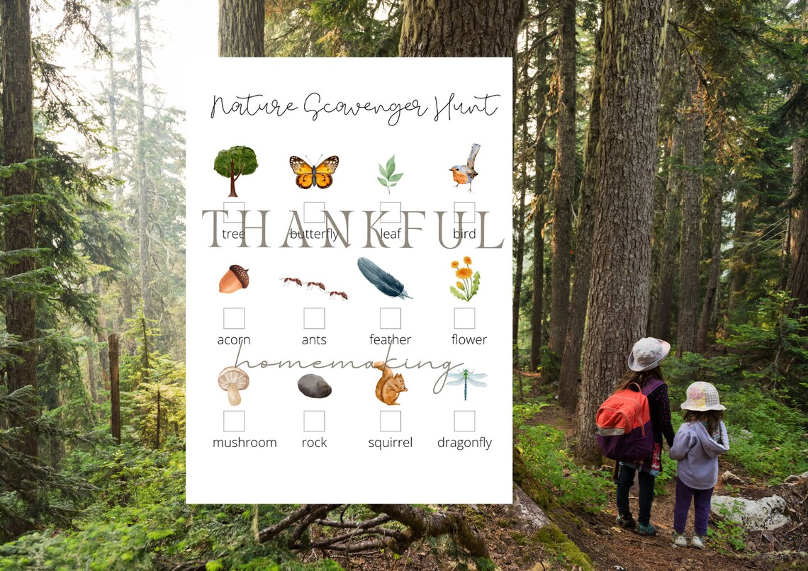 Nature Scavenger Hunt Printable | Homeschool | Forest School | Nature ...