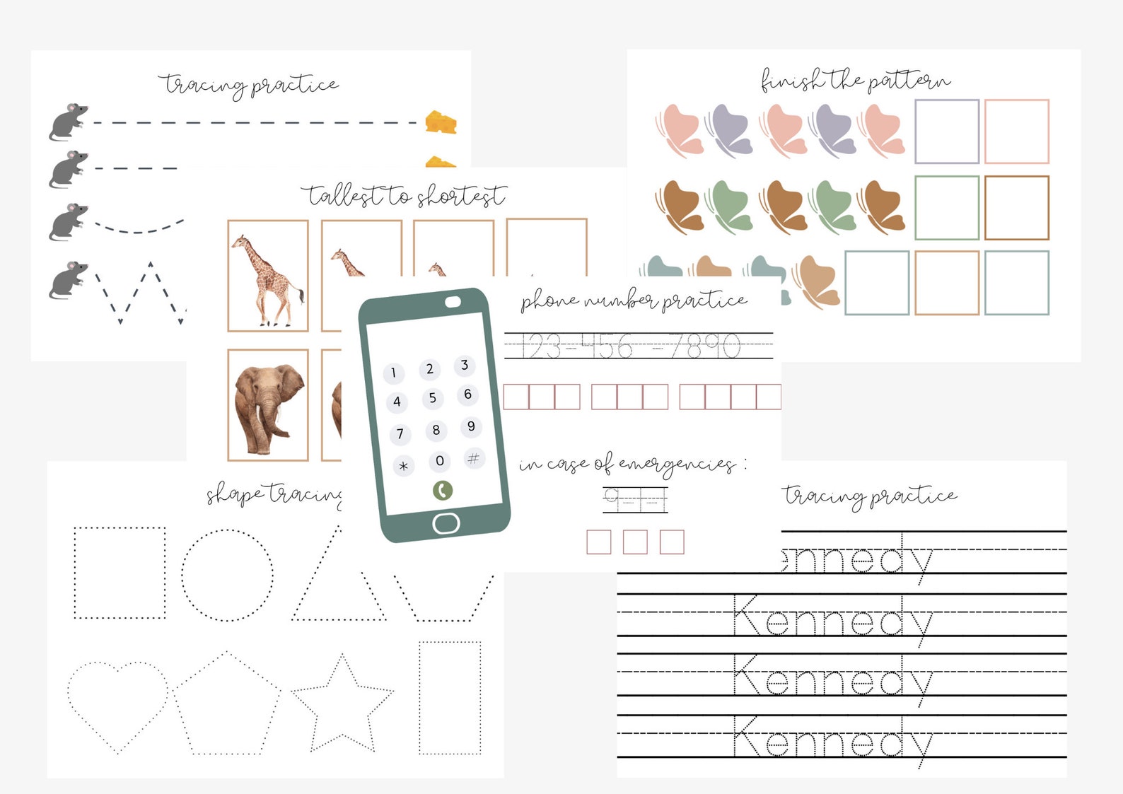 Morning Binder Preschool Kindergarten Name Tracing - Etsy