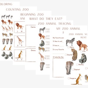 ZOO Explorers Pack | Homeschool | Field Trip | Zoo Animals Abcs | Zoo ...