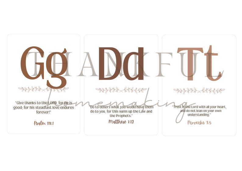 DIGITAL ABC Scripture Memory Verse Flashcards Bible Verse - Etsy