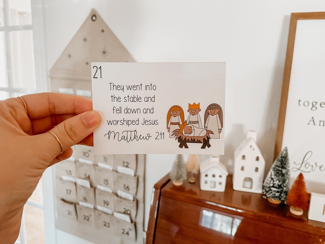 DIGITAL Advent Cards | Christmas Advent Calendar | Jesus Birth | Advent ...