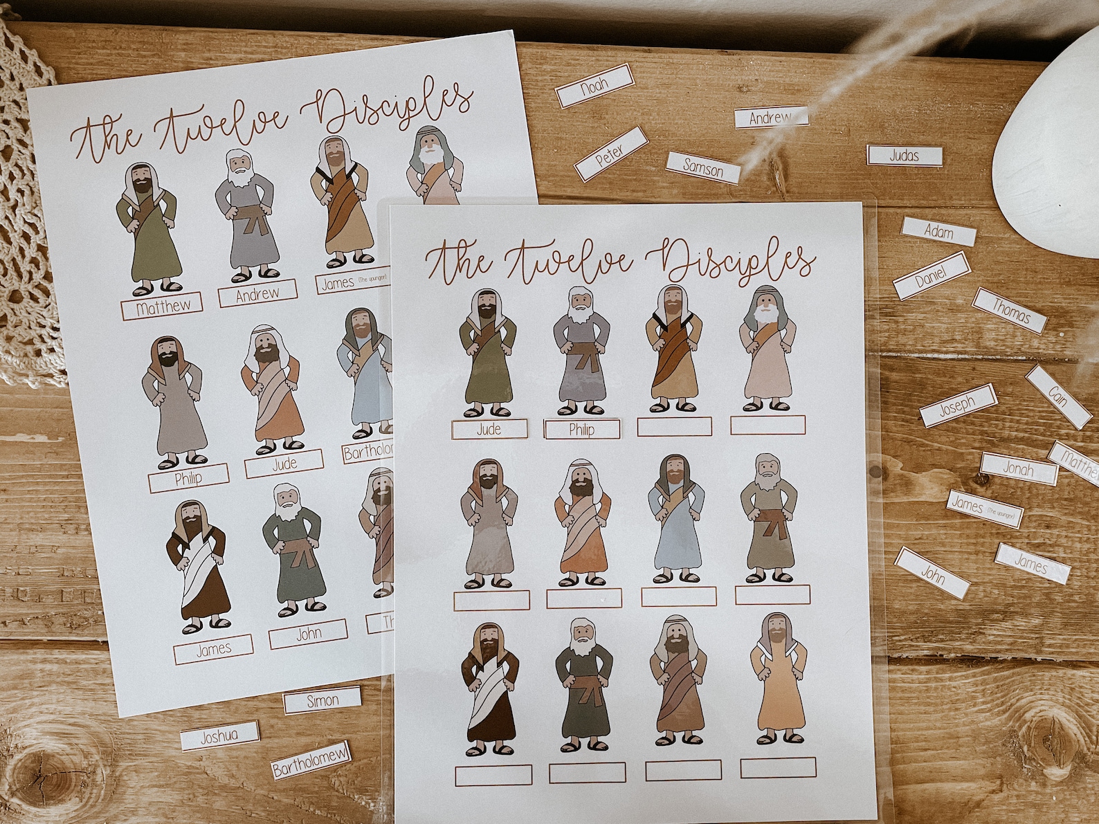 12 Disciples Worksheet Homeschool Sunday School - Etsy