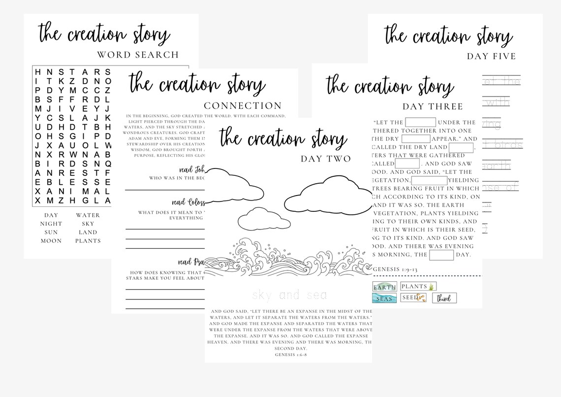 Creation Unit- in the Beginning | Genesis Bible Study for Kids | Sunday ...