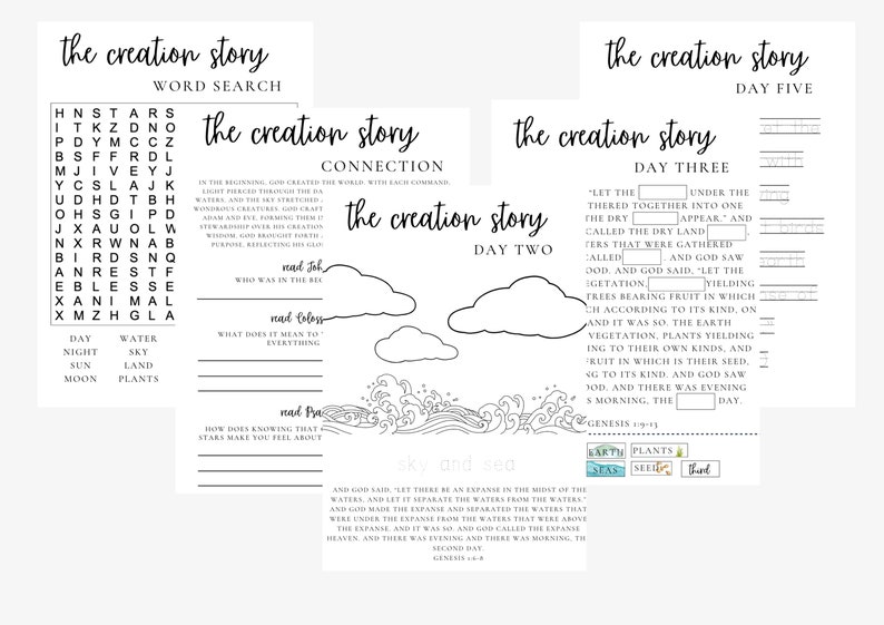 Creation Unit- in the Beginning | Genesis Bible Study for Kids | Sunday ...