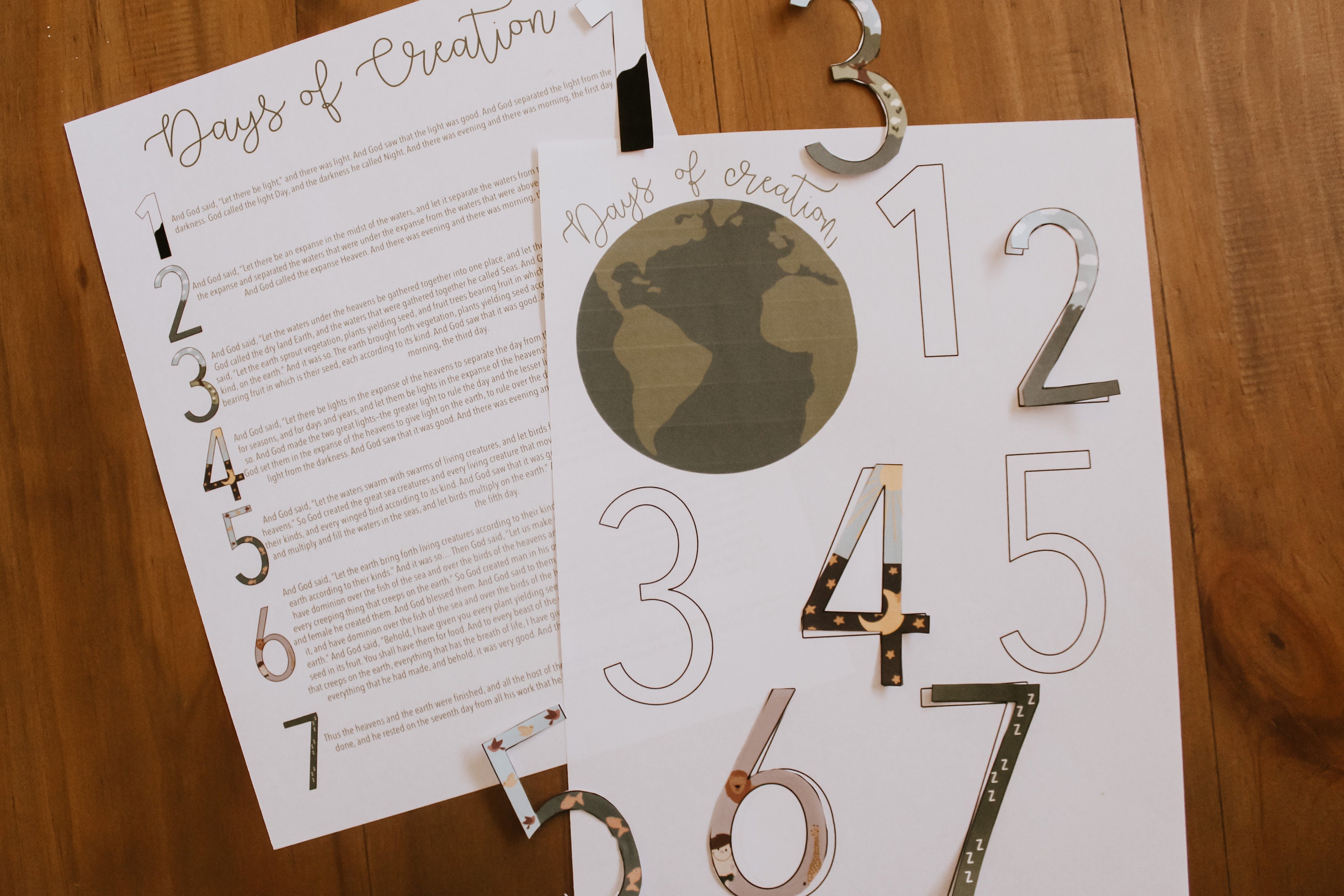 7 Days of Creation Worksheet | Homeschool | Bible Lesson | Sunday ...