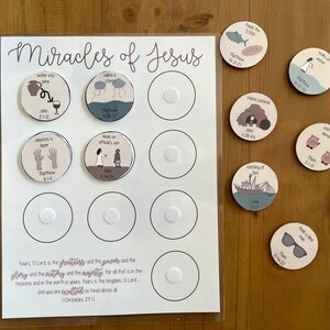 Miracles of Jesus Worksheet | Homeschool | Bible Lesson | Sunday School ...