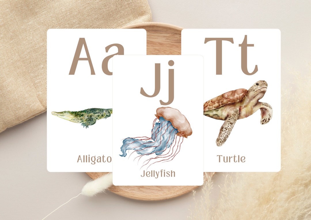 Digital ABC Animal Flashcards Alphabet Animals Homeschool Preschool ...