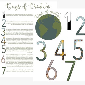 7 Days of Creation Worksheet | Homeschool | Bible Lesson | Sunday ...