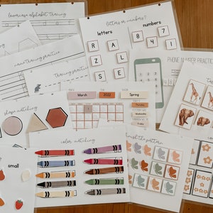 Morning Binder Preschool | Kindergarten | Name Tracing | Calendar Work ...