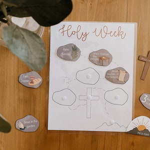 Holy Week Easter Worksheet | Homeschool | Bible Lesson | Sunday School ...