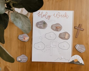 Holy Week Easter Worksheet | Homeschool | Bible Lesson | Sunday School ...