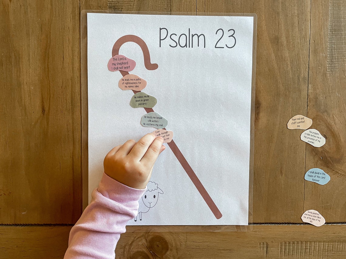 Psalm 23 Worksheet Homeschool Bible Lesson Sunday School - Etsy
