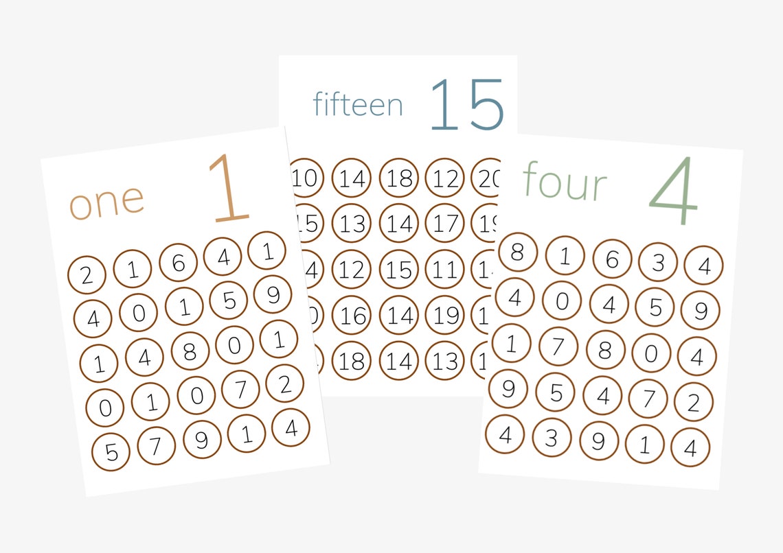 Number Dot Worksheets Find the Number Homeschool - Etsy