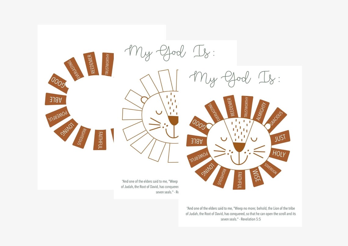 My God is Worksheet Attributes of God Homeschool Bible - Etsy