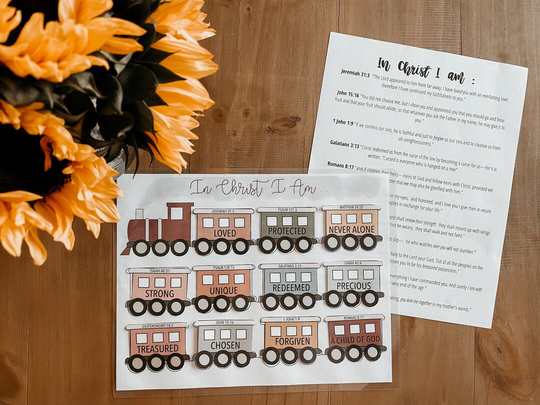 In Christ I Am Worksheet | Who God Says I Am | Homeschool | Bible ...