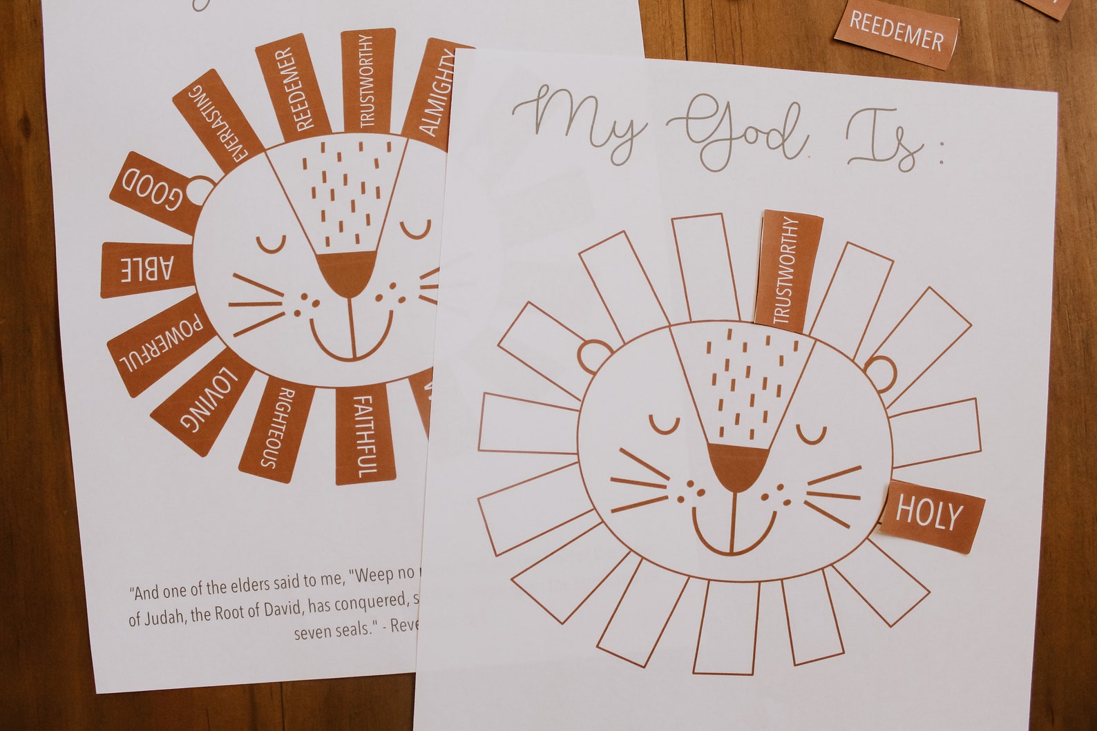 My God is Worksheet Attributes of God Homeschool Bible - Etsy