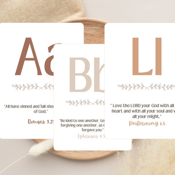 Abc Bible Verse Cards - Etsy