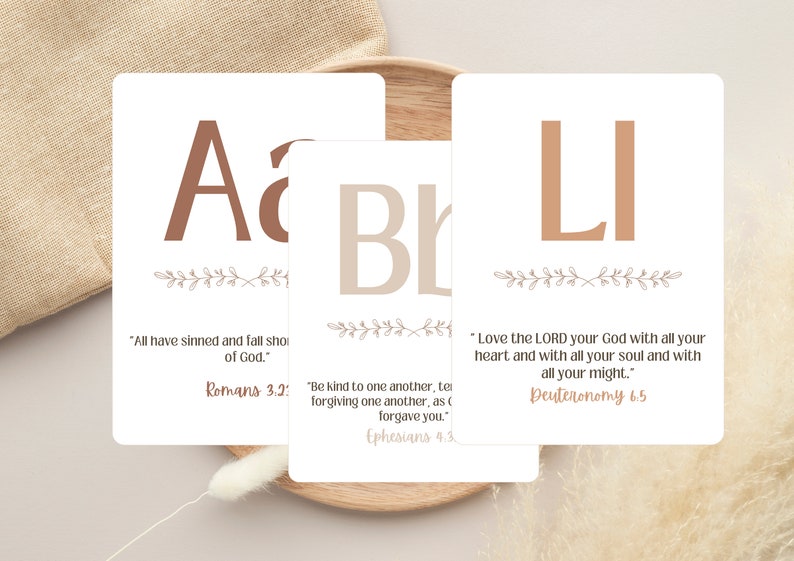 DIGITAL ABC Scripture Memory Verse Flashcards Bible Verse - Etsy
