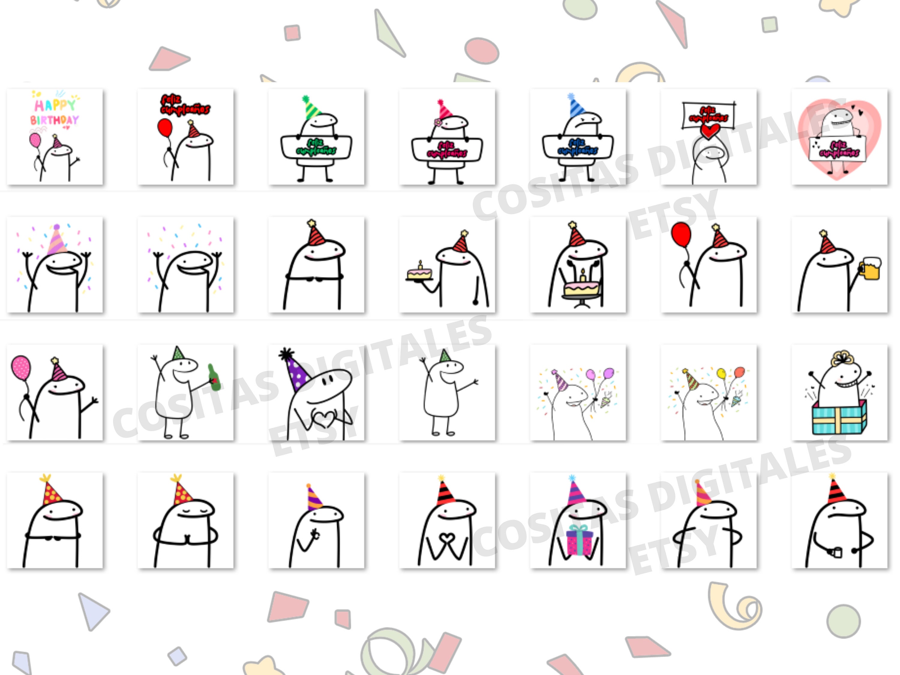 Bundle Flork Cumpleaños Birthday Fiesta Party 150 Cliparts - Etsy UK
