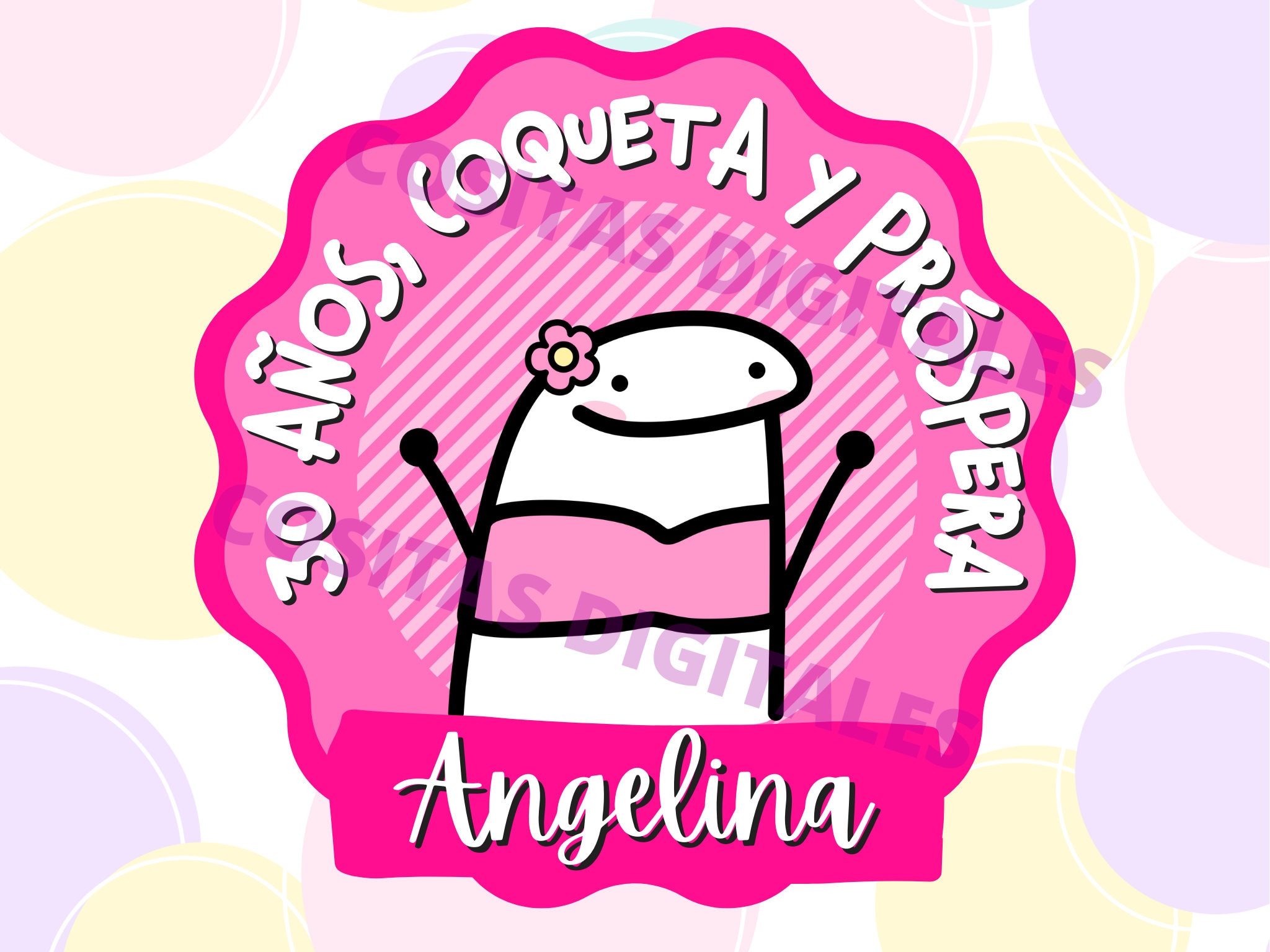 Flork 30 Años Coqueta Y Prospera Cake Topper Imprimible - Etsy