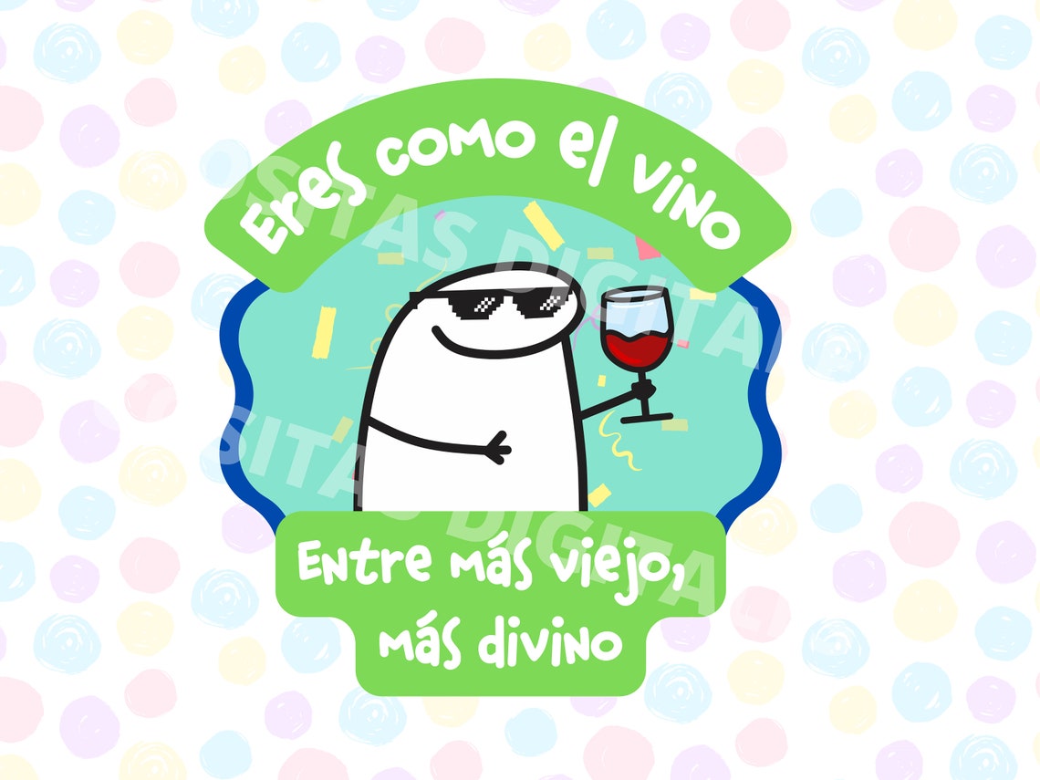 Flork Cake Topper Eres Como El Vino Entre Más Viejo Más Divino - Etsy