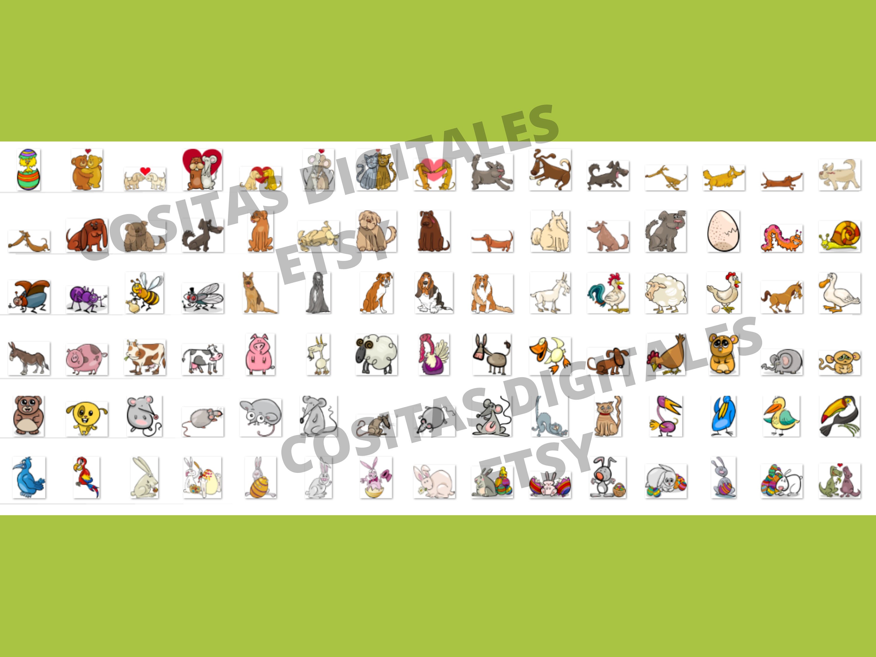 Animals Mega Bundle SVG PNG Clipart Vectores Dibujos Animados - Etsy