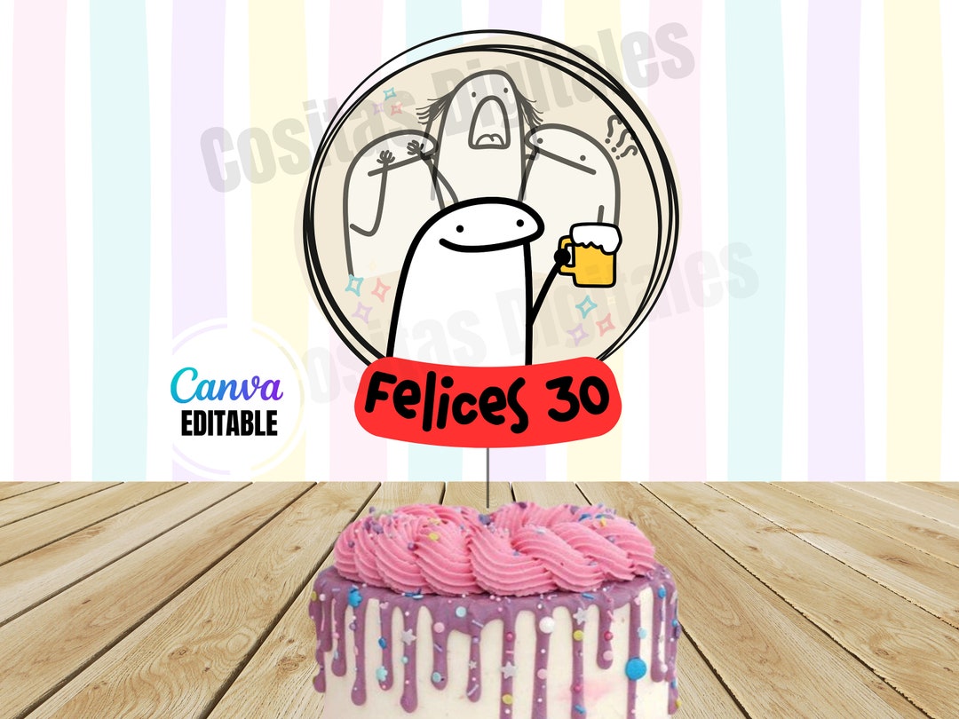 Flork Cake Topper Divertido Meme Funny Gracioso Felices Años - Etsy
