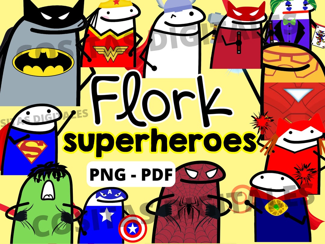 Flork Vectores Cliparts Superheroes Superhero Marvel DC PNG - Etsy Denmark