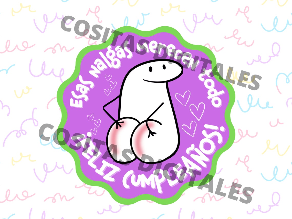 Flork Cake Topper Esas nalgas merecen todo Feliz Cumpleaños - Etsy México