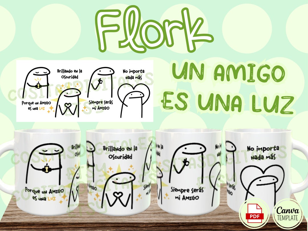 Flork Un Amigo Es Una Luz Brillando En La Oscuridad Día Del Amigo Taza ...