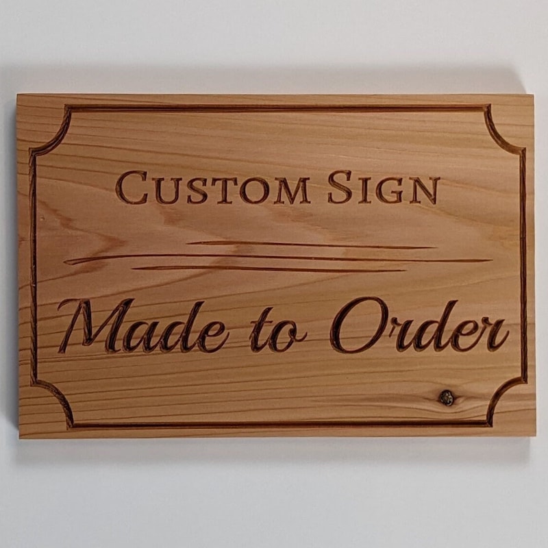 Cedar Wood Signs - Etsy