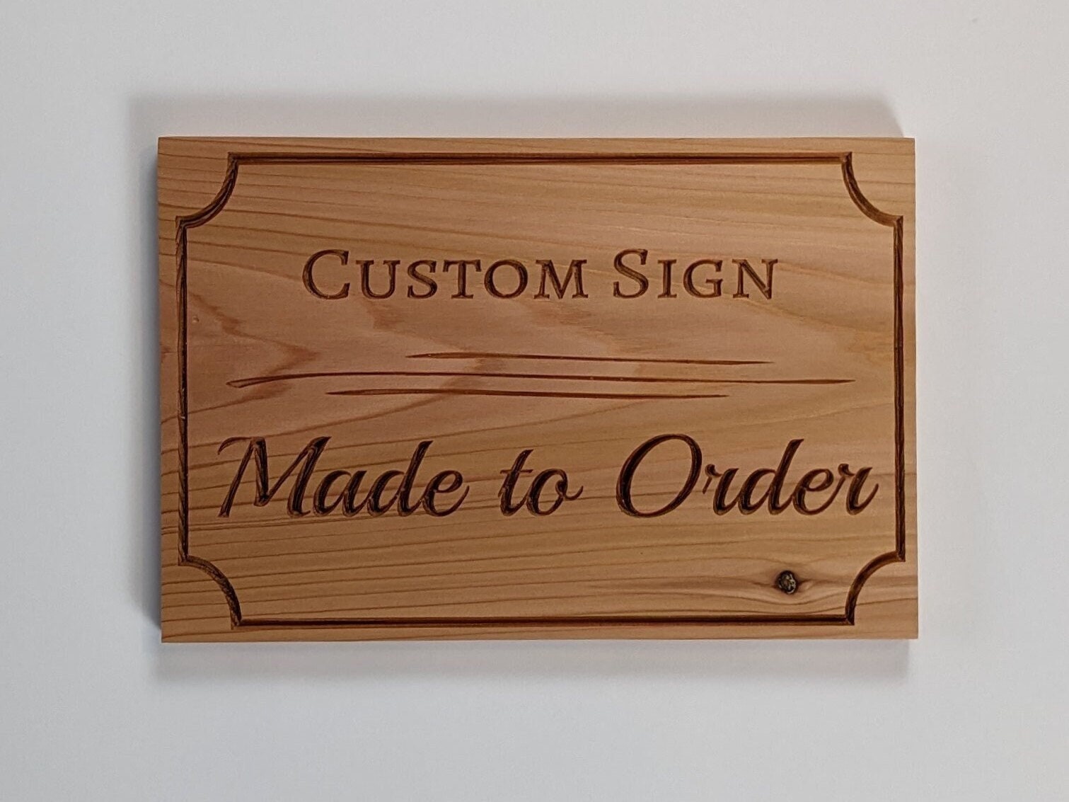 Custom Engraved Wood Sign Cedar - Etsy
