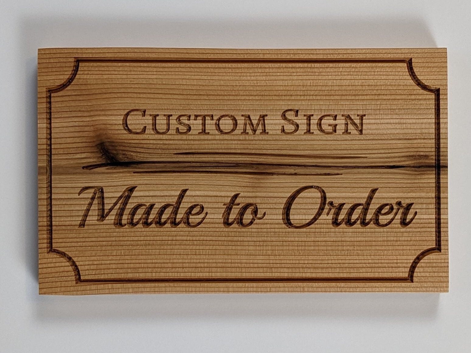 Custom Engraved Wood Sign Cedar - Etsy