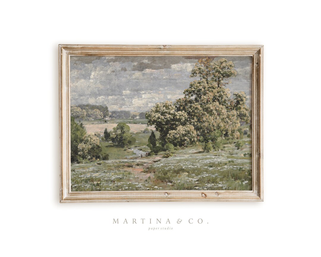 A Day in June | Vintage Painting | Digital PRINTABLE Wall Art - Etsy