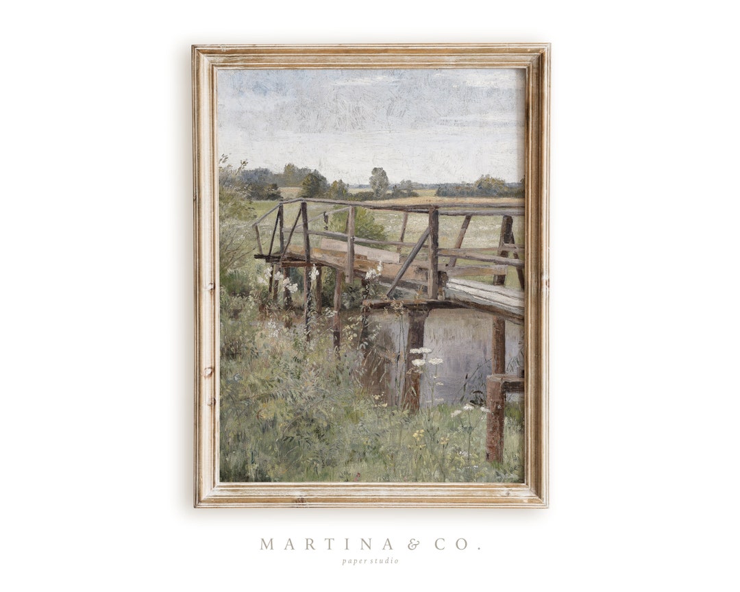The Overpass | Vintage Painting | Digital PRINTABLE Wall Art - Etsy