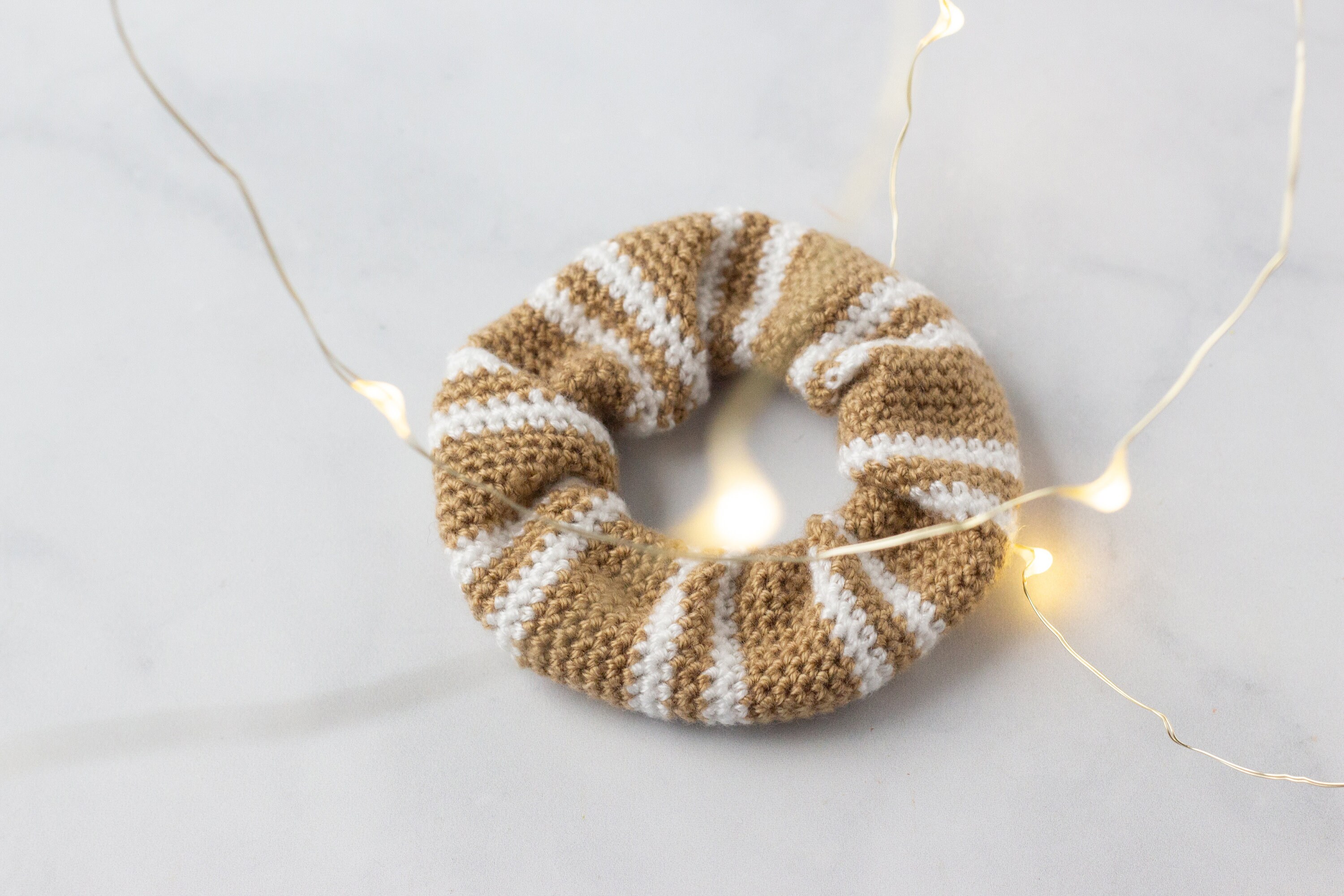 Striped Single Crochet Scrunchie Pattern, PDF Download Scrunchie ...