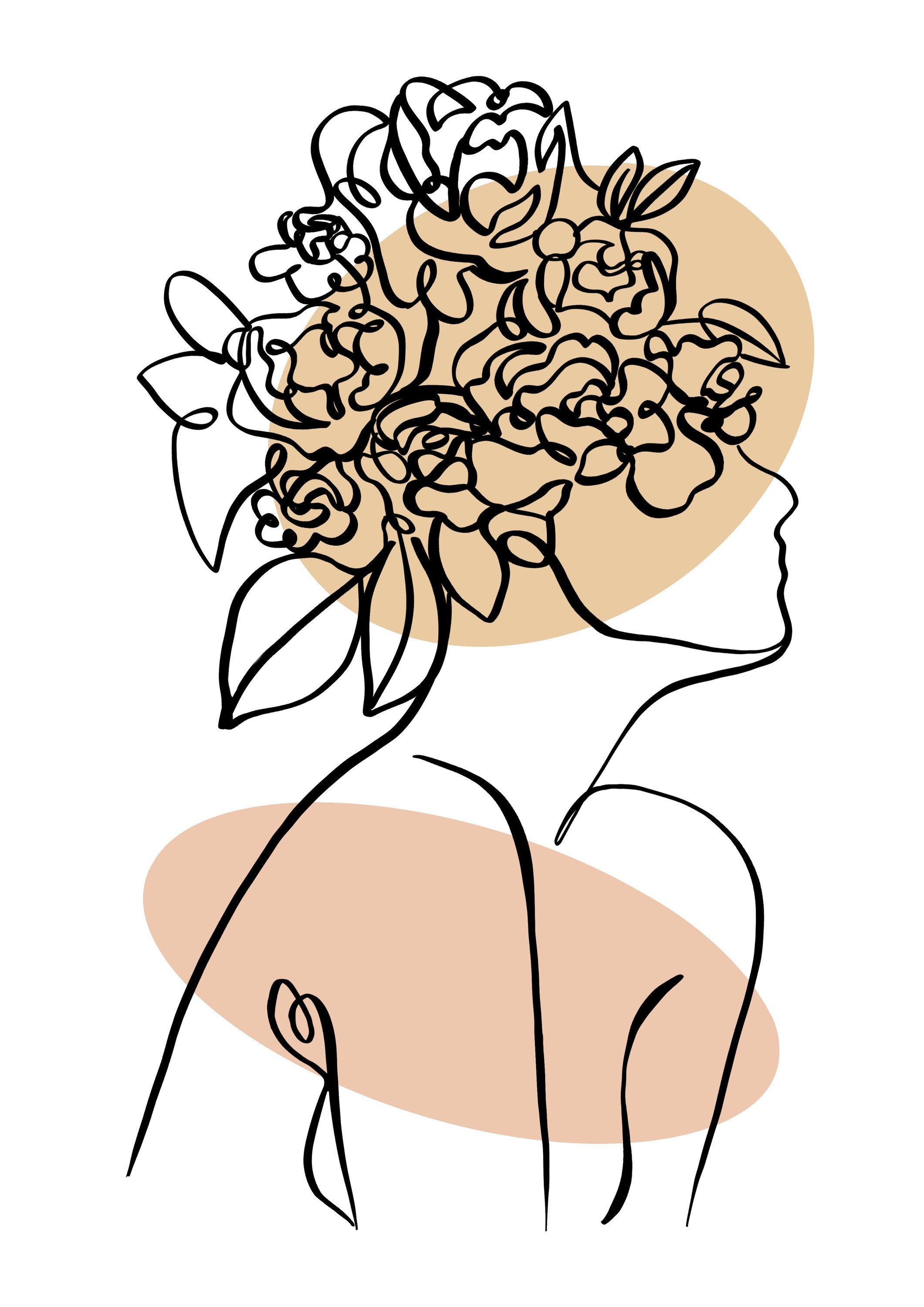 Virgo Line Art Print Virgoline Art Virgo Star Sign Etsy