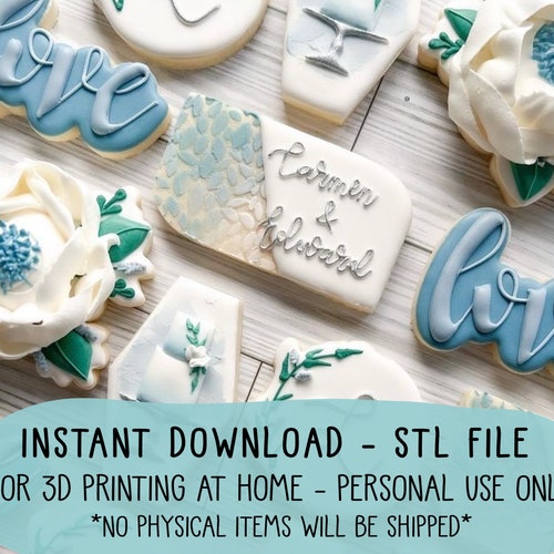 Plaque Cookie Cutter STL File Instant Download Square STL - Etsy