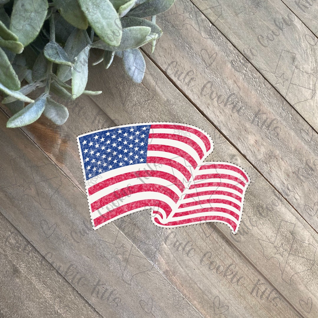 Waving Flag Cookie Cutter Perfect for Military, Patriotic, America, 4th ...