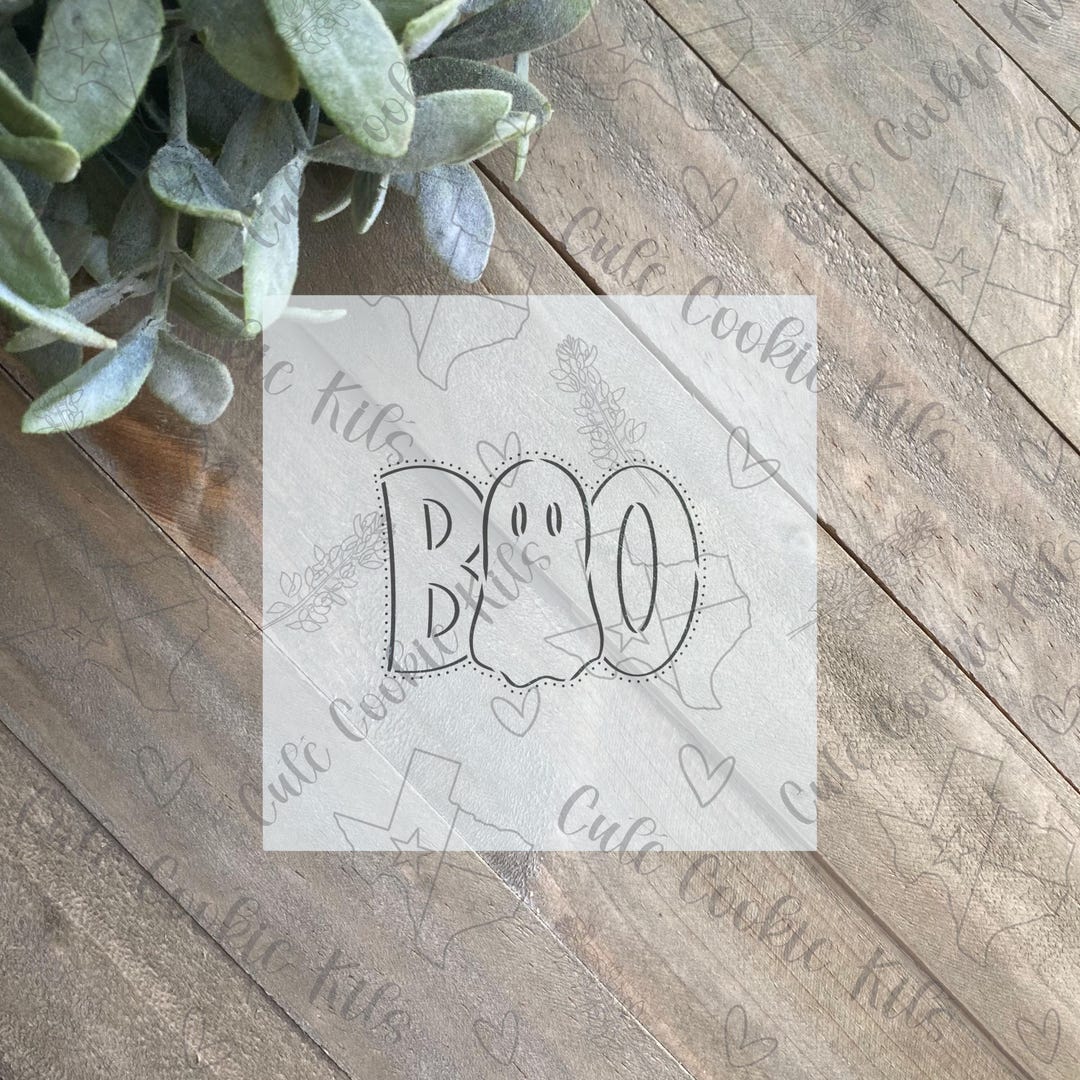 Ghosty BOO PYO Stencil - Made for CCK838 Ghosty Boo Cookie Cutter ...