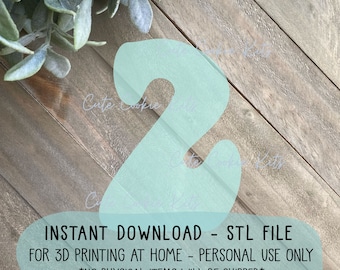 STL File Number 1 With Lettering Cookie Cutter 3.5 Inch CCK621 Instant ...