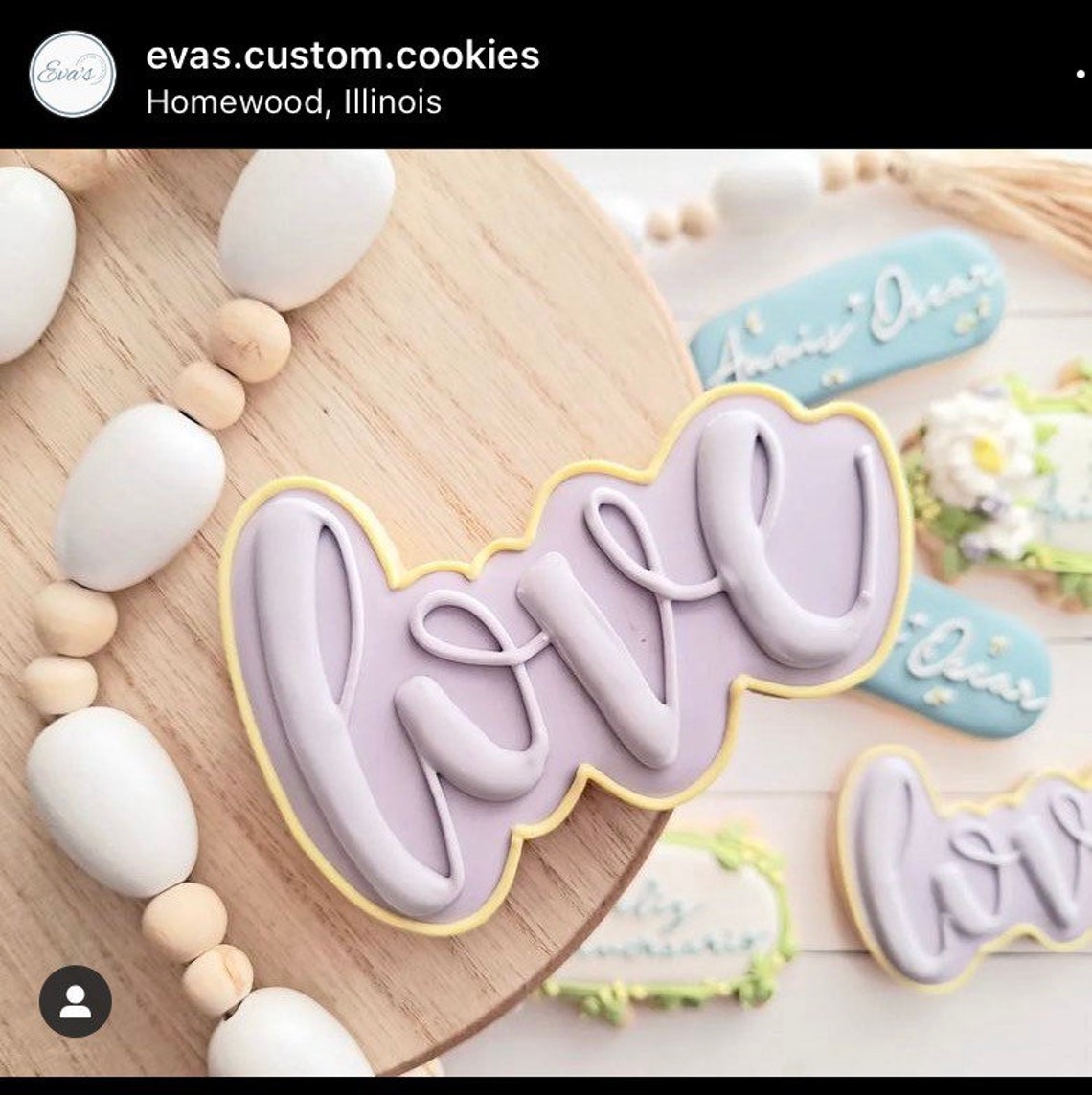 Love Word Plaque Cookie Cutter Script Lettering Perfect - Etsy