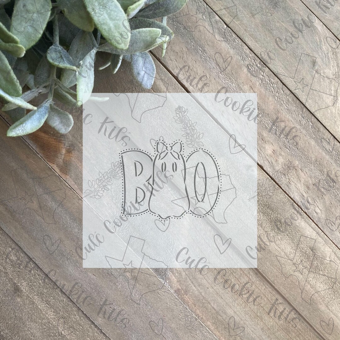 Ghosty BOO With Bow PYO Stencil - Made for CCK838 Ghosty Boo Cookie ...