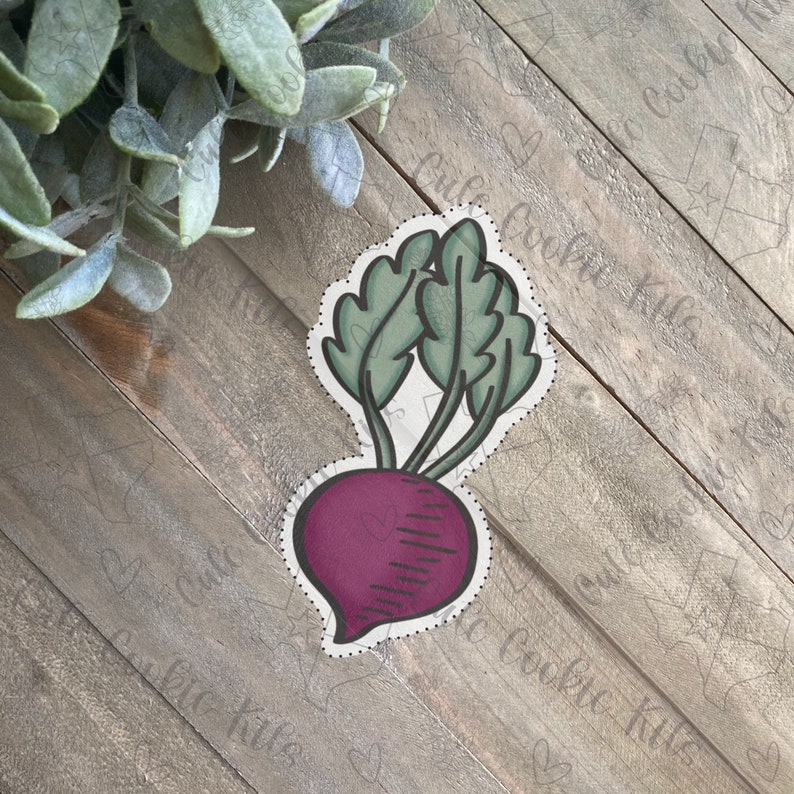Single Beet With Greenery Cookie Cutter Perfect for Farm - Etsy