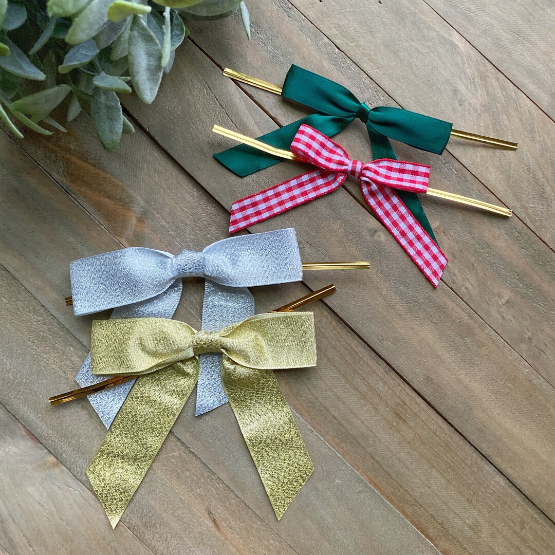 Pre-tied Bows - Perfect for Christmas Cookie Packaging - Bows With ...