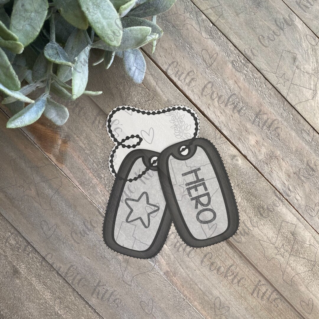 Dog Tags Cookie Cutter - Perfect for Military, Boot Camp, Deployment ...