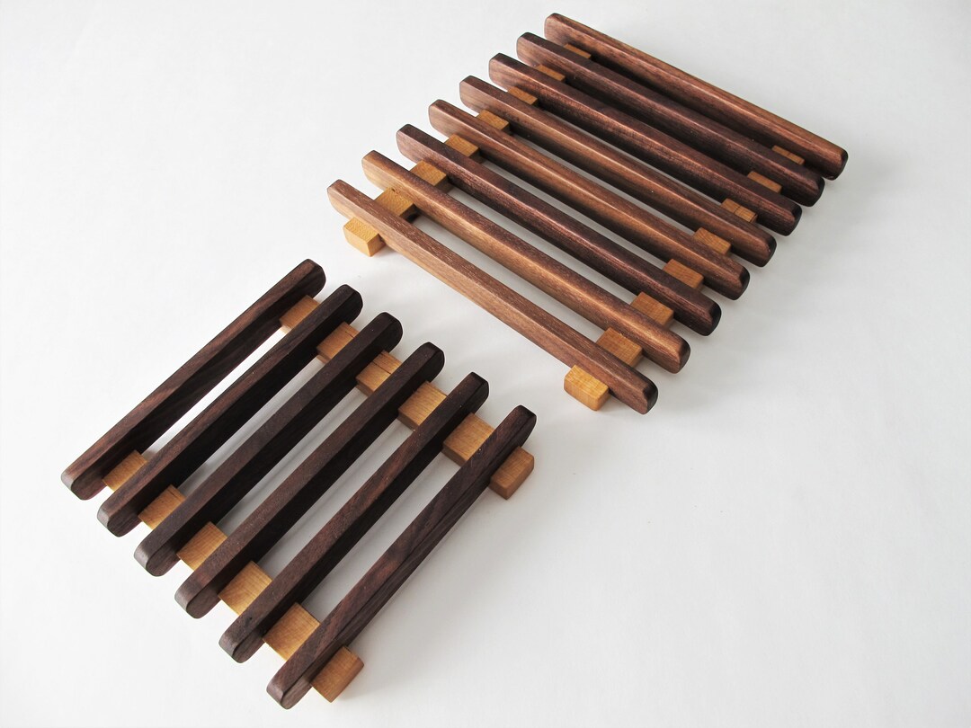 Modern Wood Trivet, Walnut Hot Pad, Mid Century Modern Decor, Wooden ...