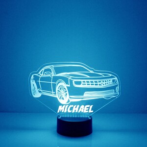 Light up Sports Car Custom Engraved Night Light Personalized - Etsy